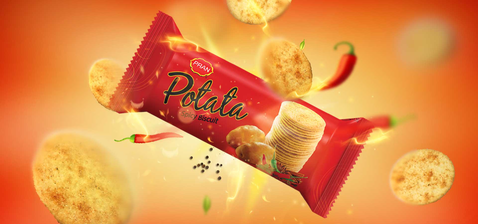 PRAN Potata Spicy Biscuit | Pran Foods